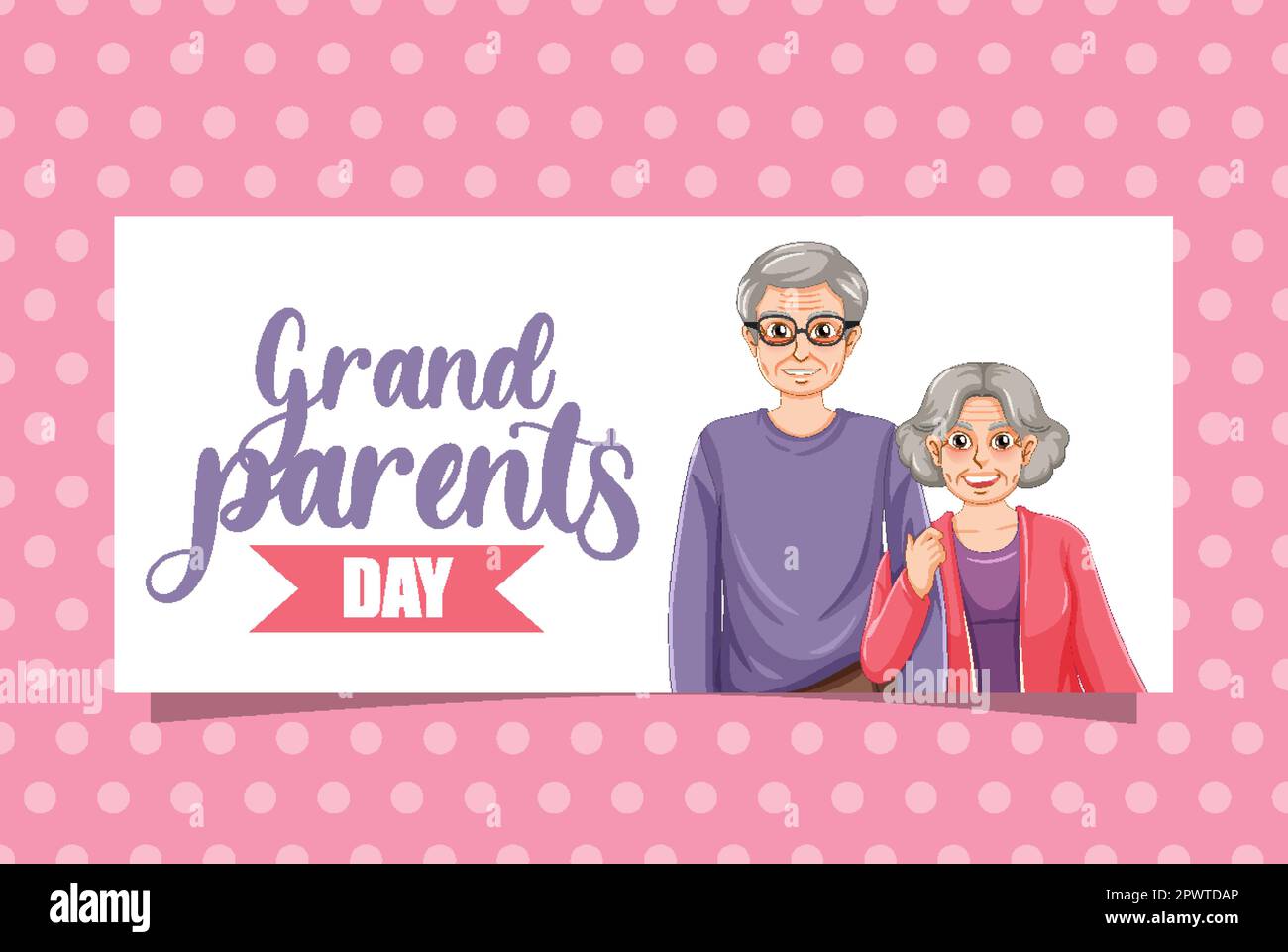 Happy grandparent day with background illustration Stock Vector Image ...