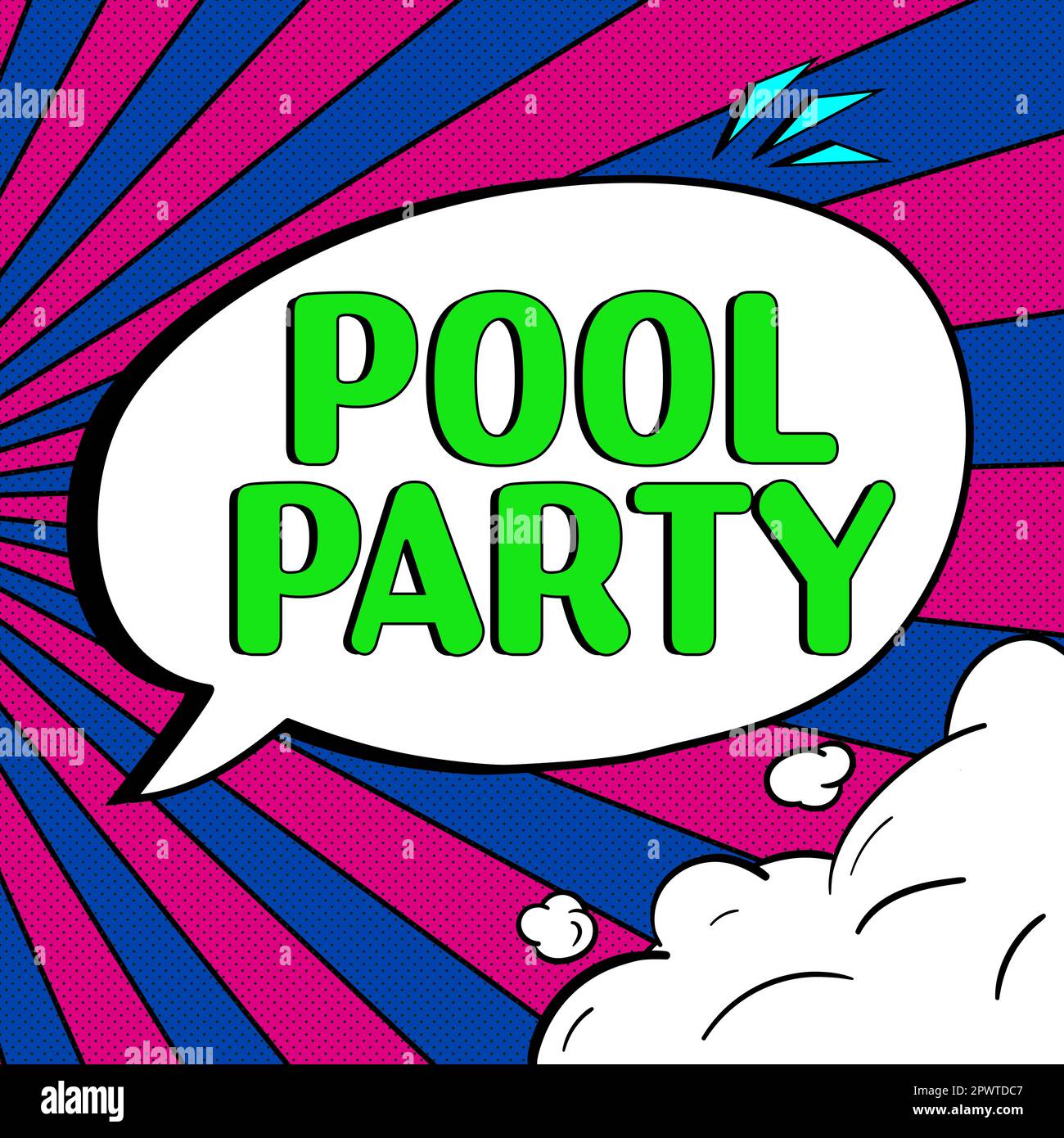 Hand writing sign Pool Party, Business showcase celebration that ...
