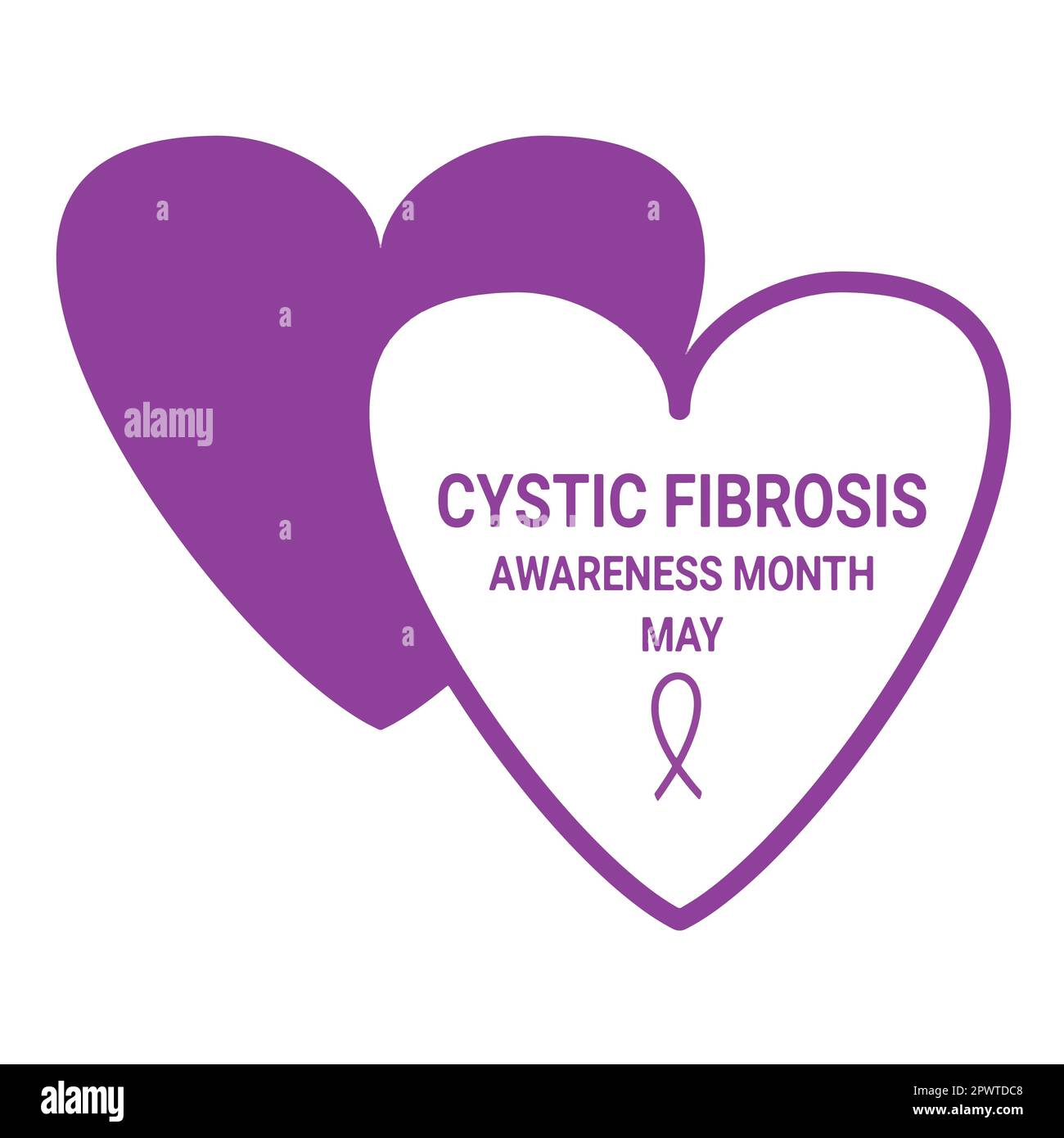 Cystic Fibrosis Awareness Month Campaign May Vector Illustration