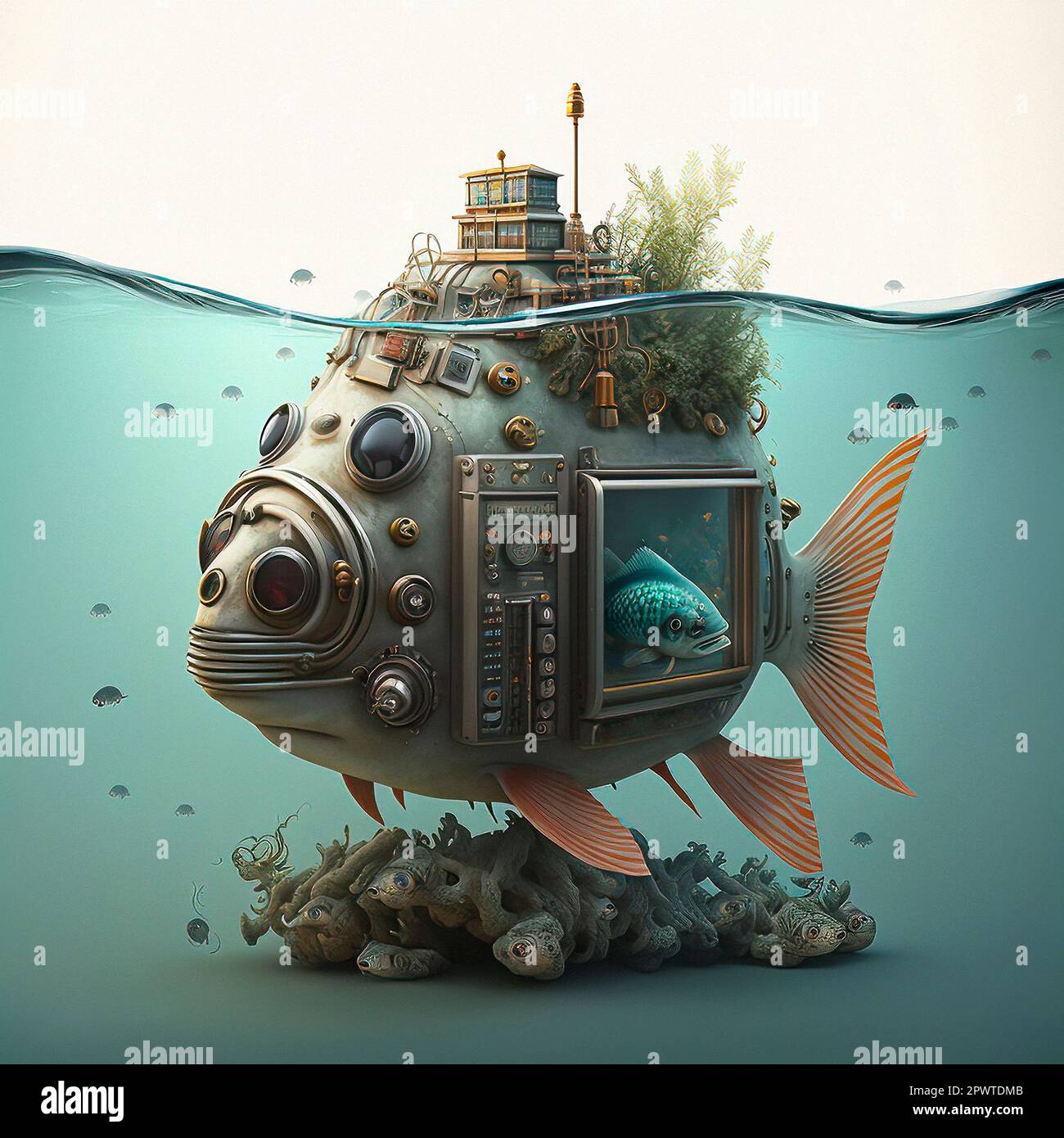 Steampunk submarine hi-res stock photography and images - Alamy