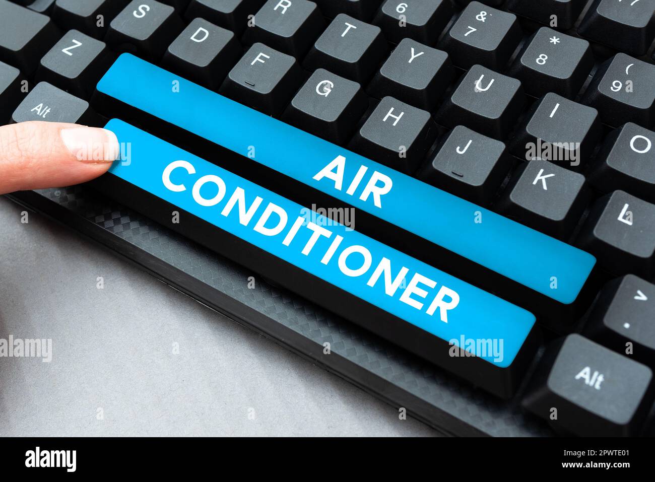 Hand writing sign Air Conditioner, Internet Concept apparatus for ...