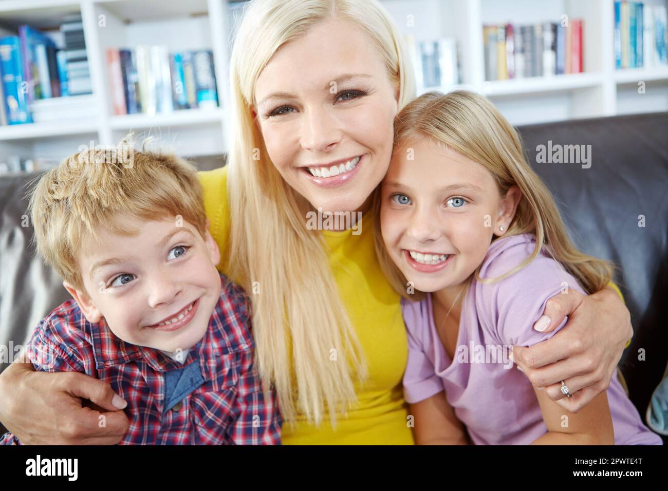Mom knows how to make them smile. Portrait of a loving mother and her ...