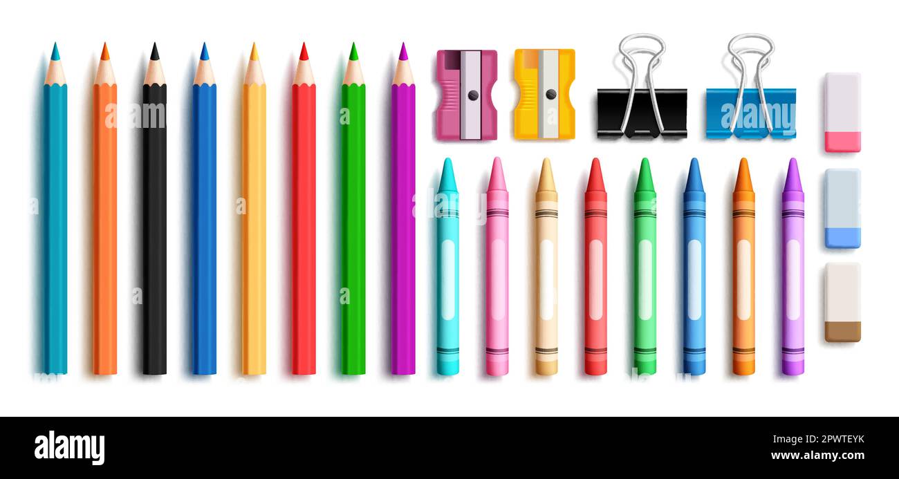 Back to school element vector set. Back to school elements isolated for ...