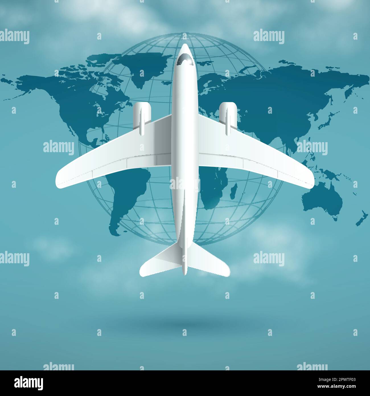 Plane map Stock Vector Images - Alamy