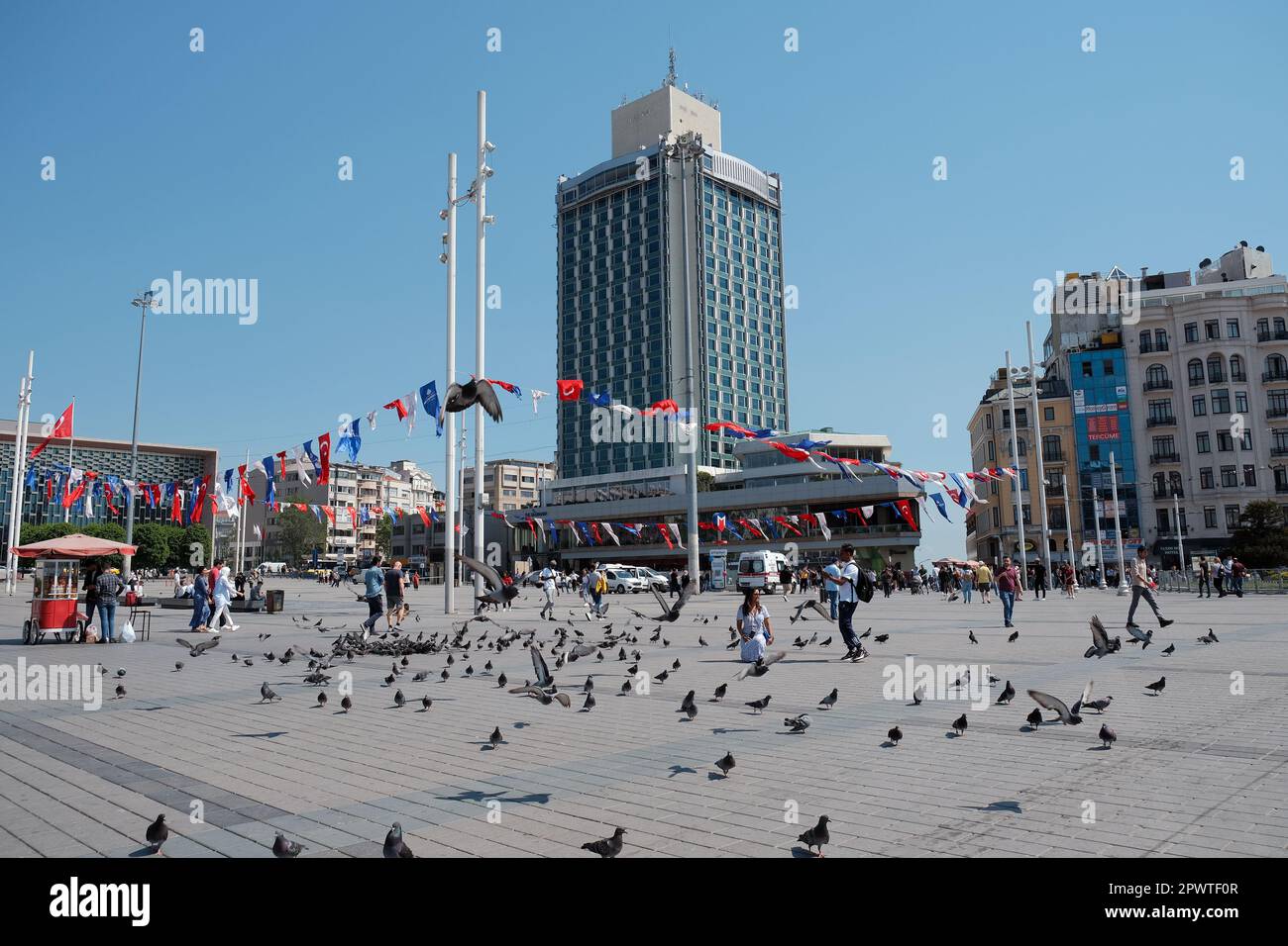 Istanbul, Turkey - May 18, 2022. Street view at Taksim Square, Beyoglu ...