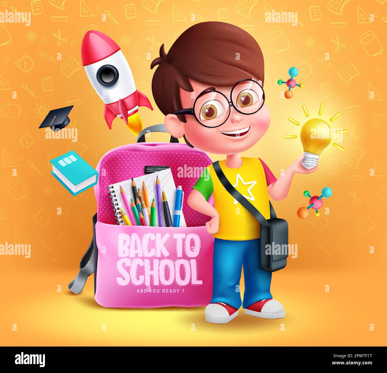 Secondary school cartoon hi-res stock photography and images - Alamy