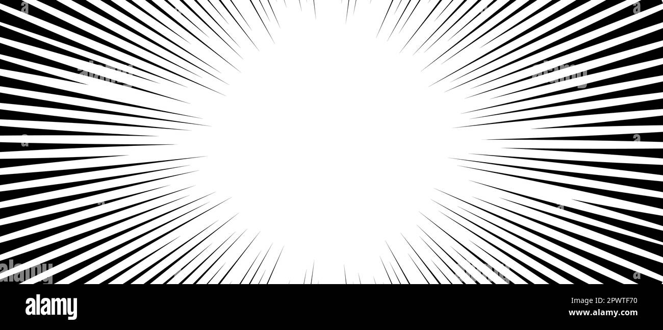 Comic book speed lines. Action lines Manga effect. Pattern of fast ...