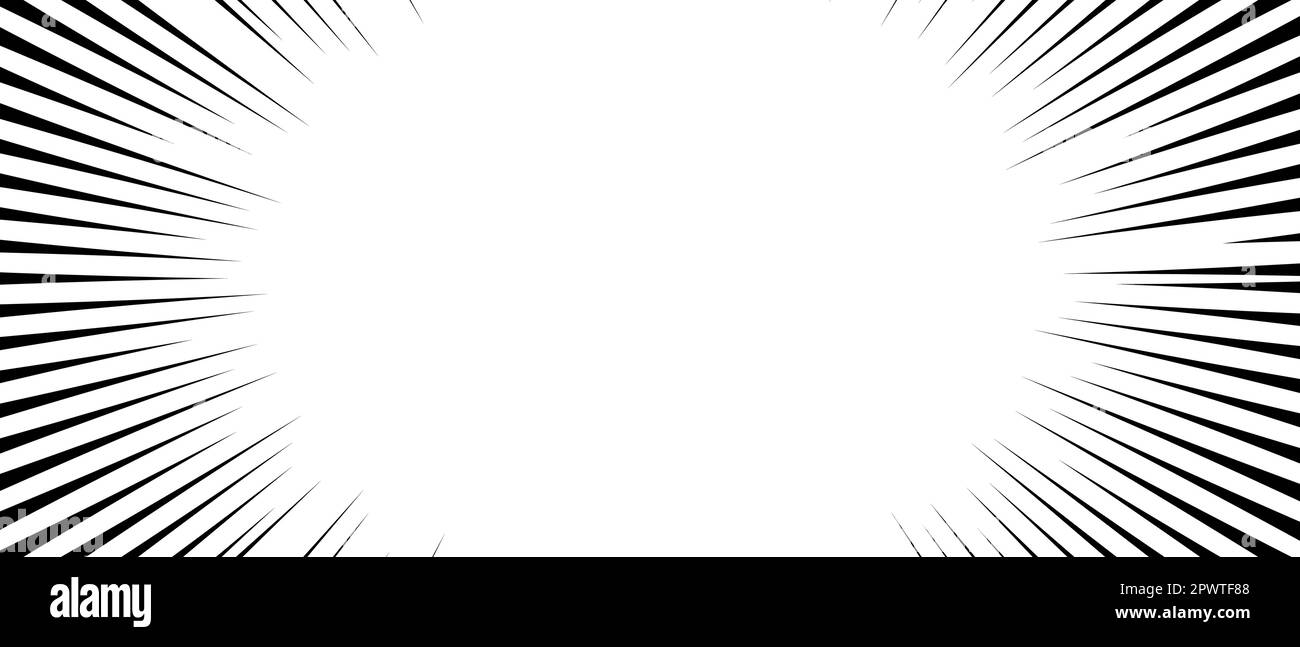 Comic book speed lines. Action lines Manga effect. Pattern of fast ...