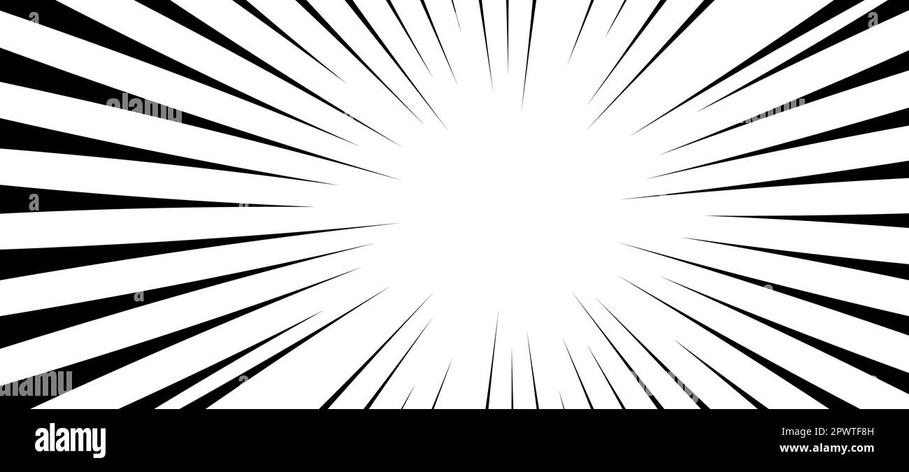 Comic book speed lines. Action lines Manga effect. Pattern of fast ...