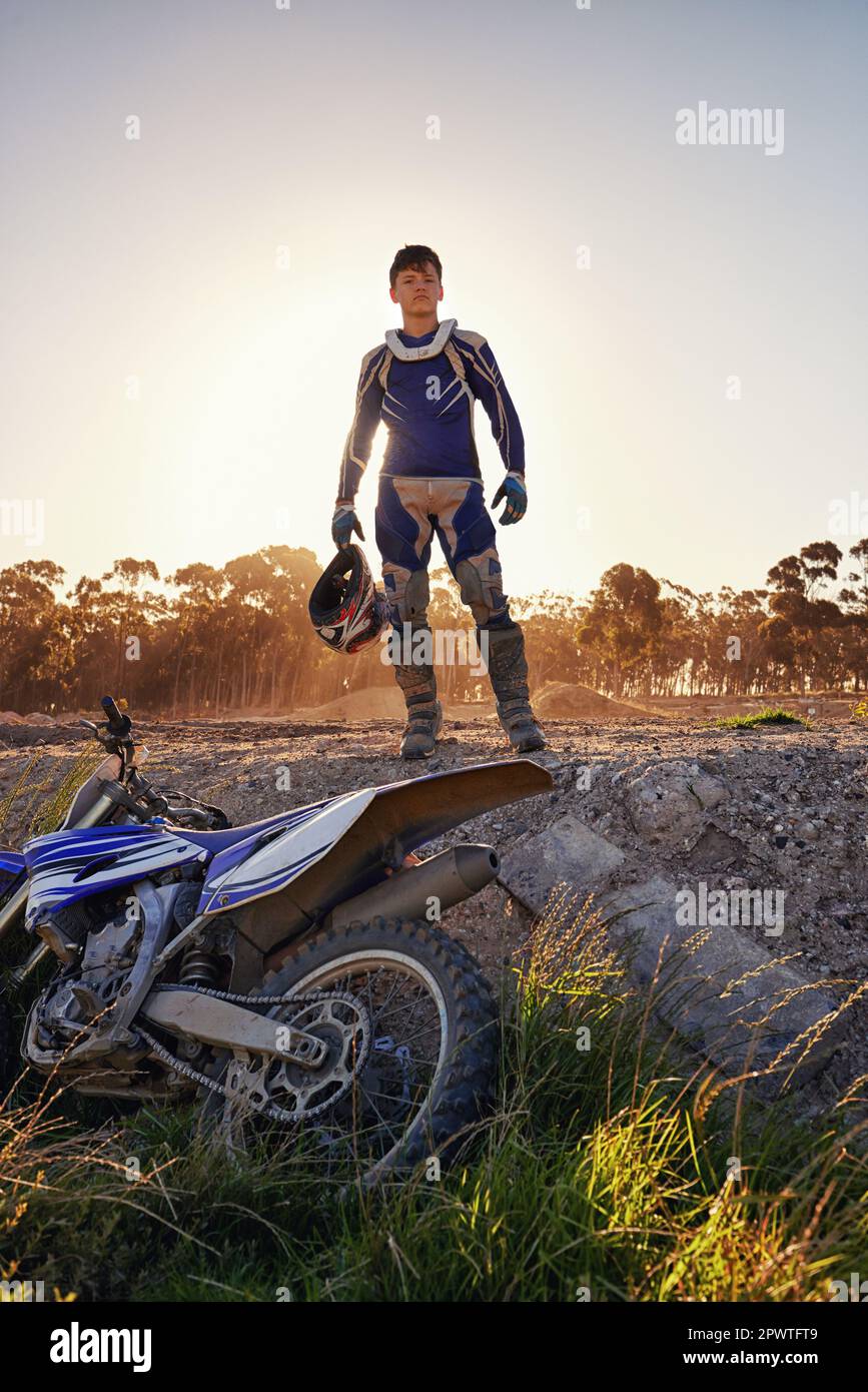 Young men on motocross bikes hi-res stock photography and images - Alamy