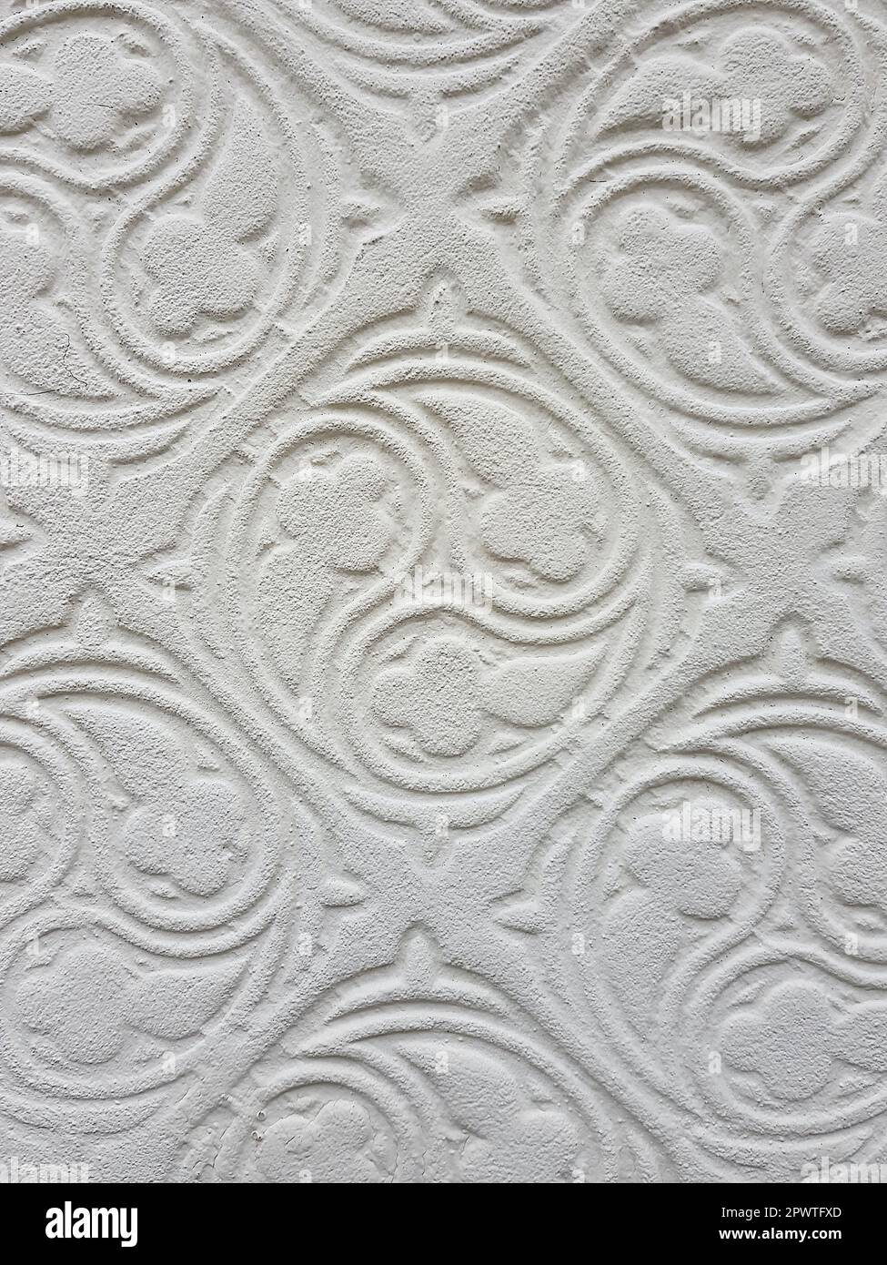 Detail of decorative plaster work from an old house in Essex, UK Stock ...