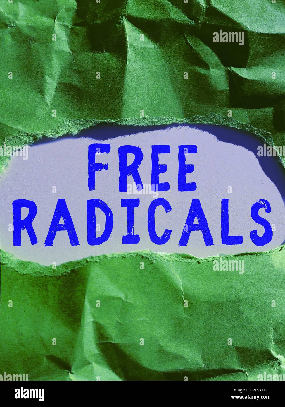 Hand writing sign Free Radicals, Internet Concept produced in body by ...