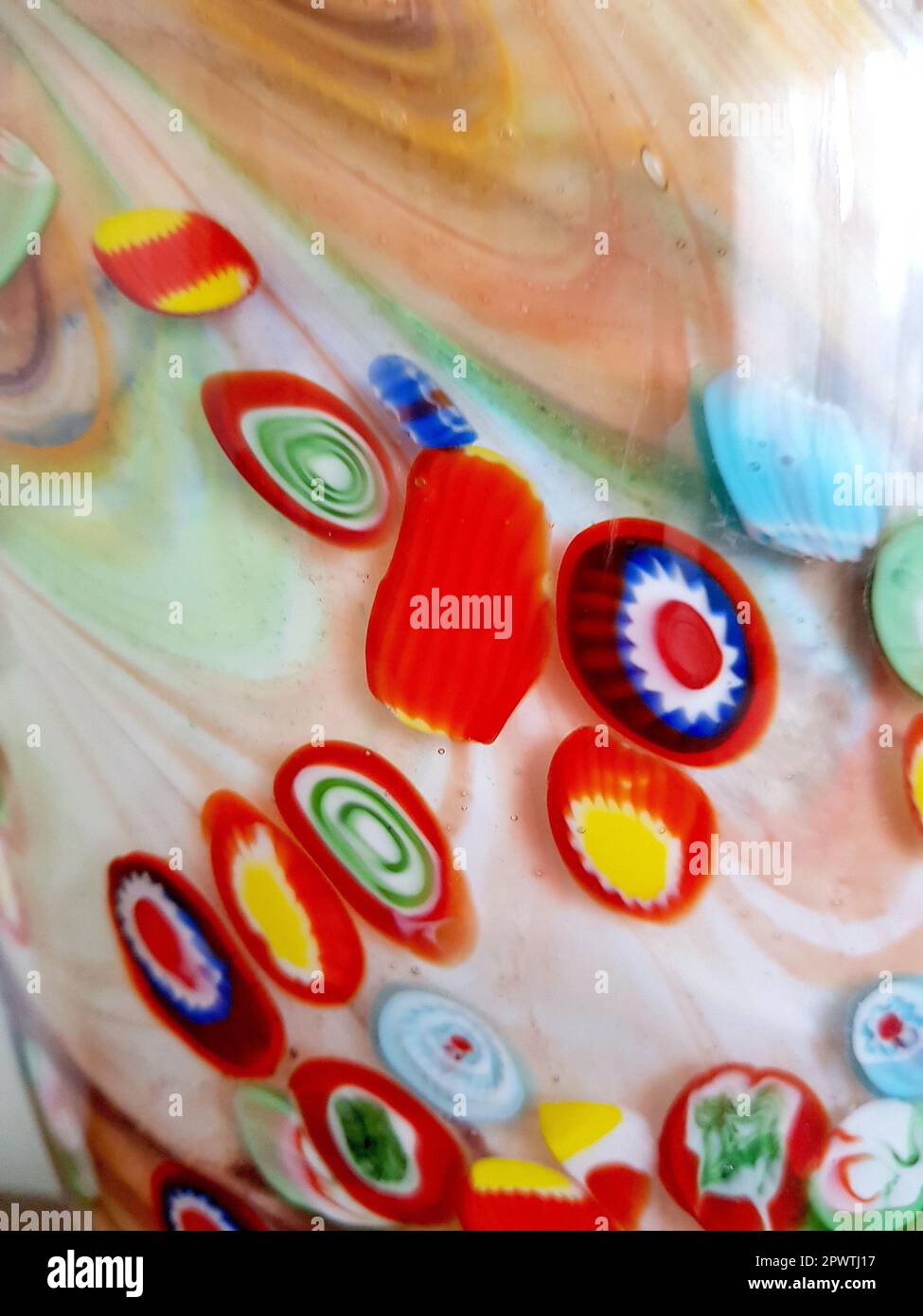 Detail from a glass lamp shade Stock Photo - Alamy