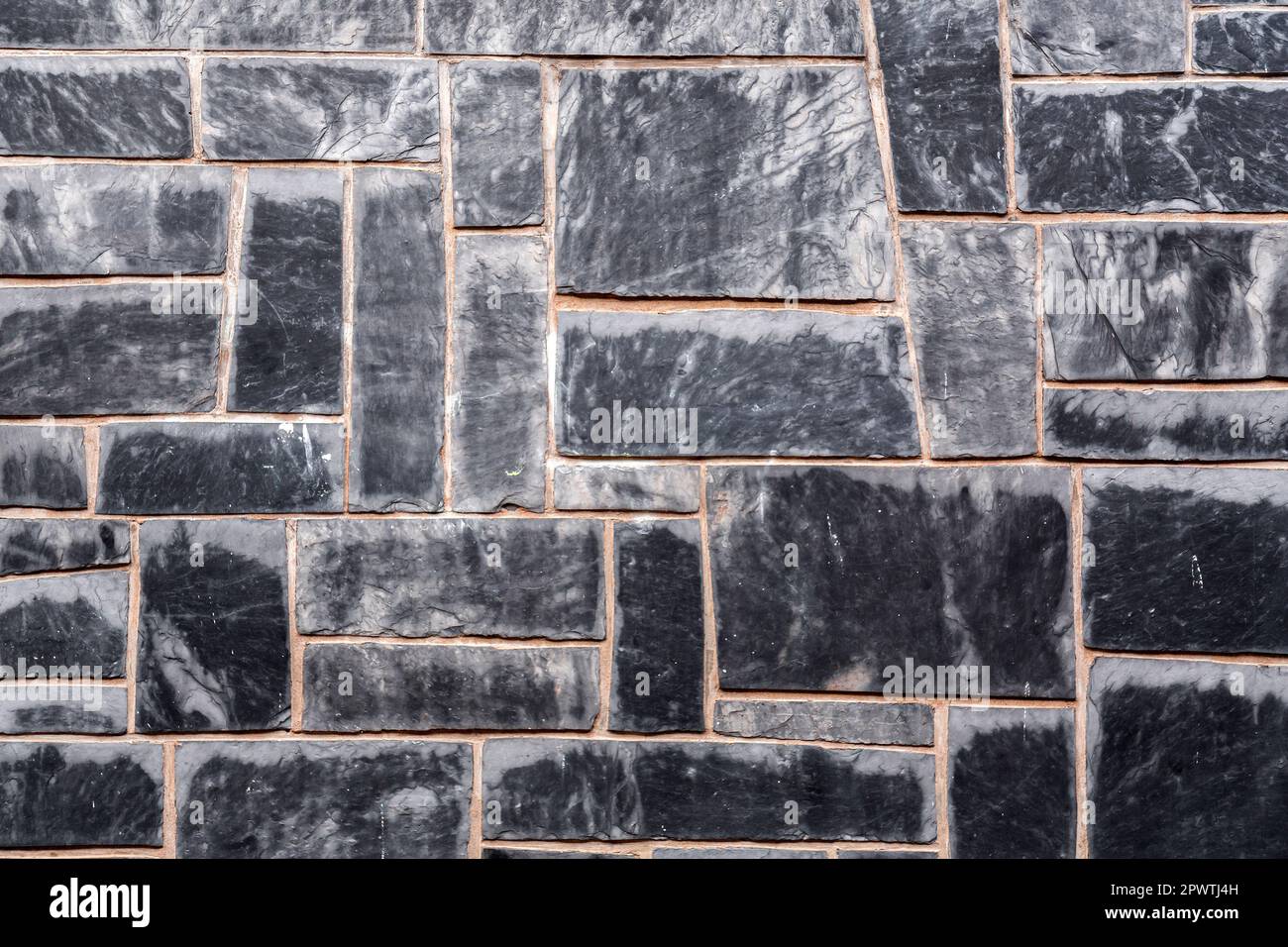 Natural stone tiled blocks close up texture background, textured and ...