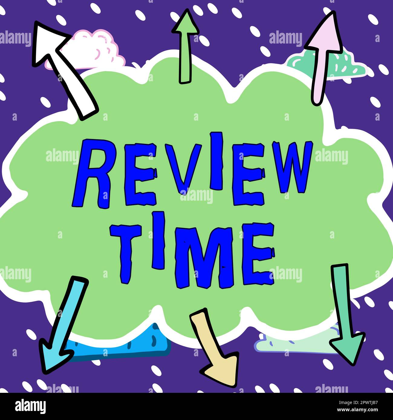 Hand writing sign Review Time, Business showcase situation or system ...