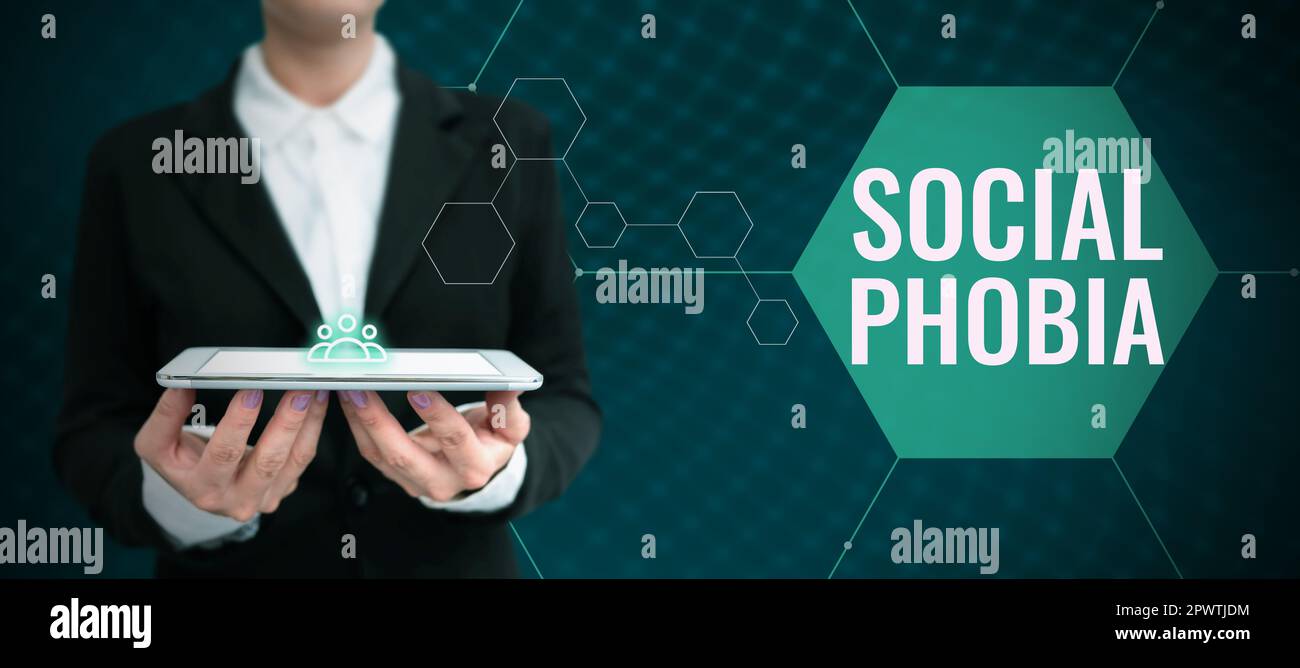 Conceptual display Social Phobia, Concept meaning overwhelming fear of ...