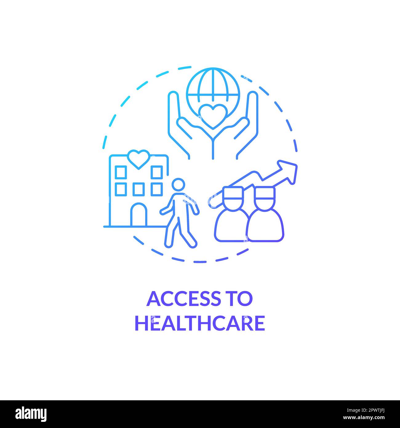 Access to healthcare blue gradient concept icon Stock Vector Image ...