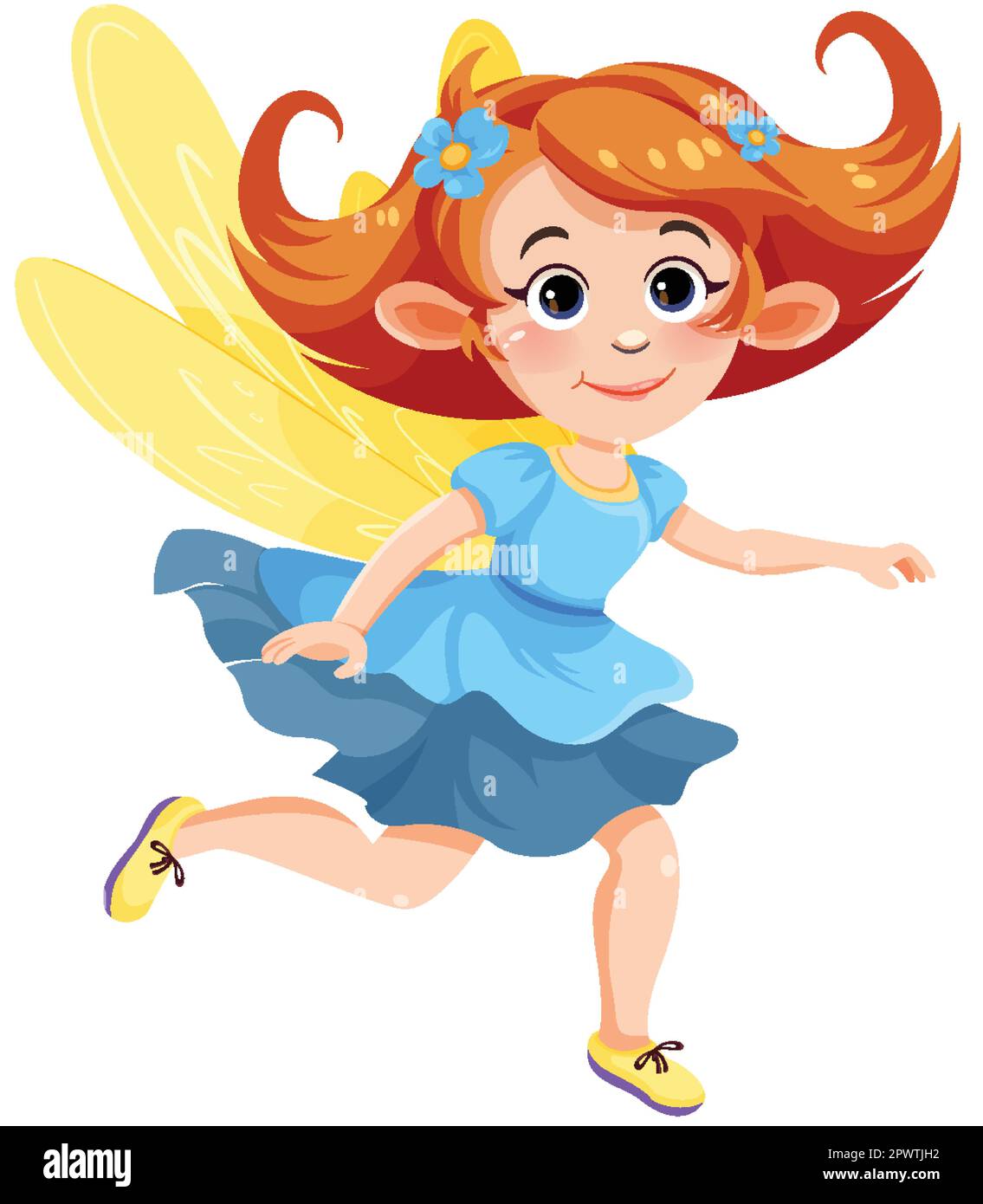 Beautiful fairy cartoon character illustration Stock Vector Image & Art ...