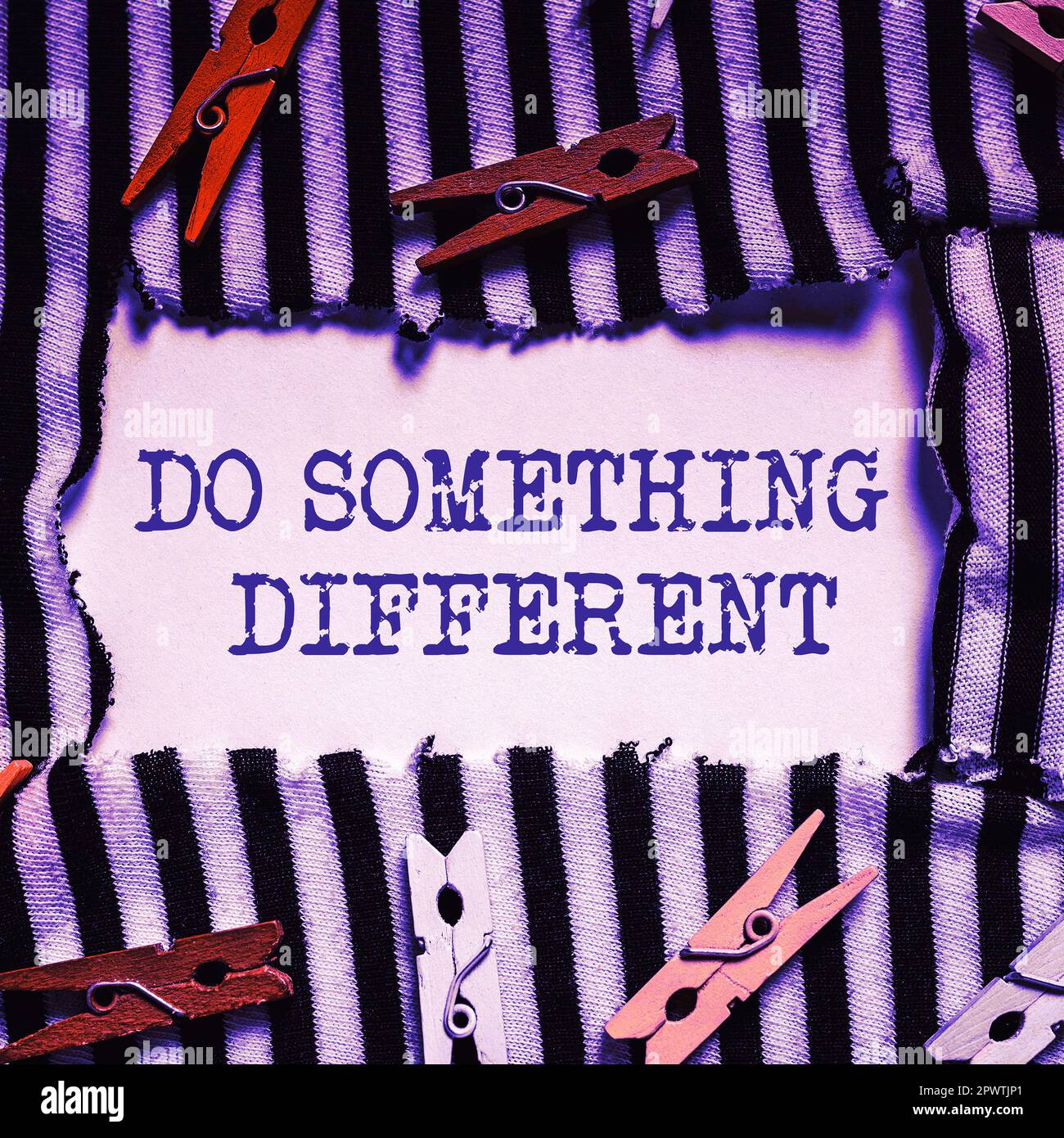 Conceptual display Do Something Different, Word for be unique Think ...