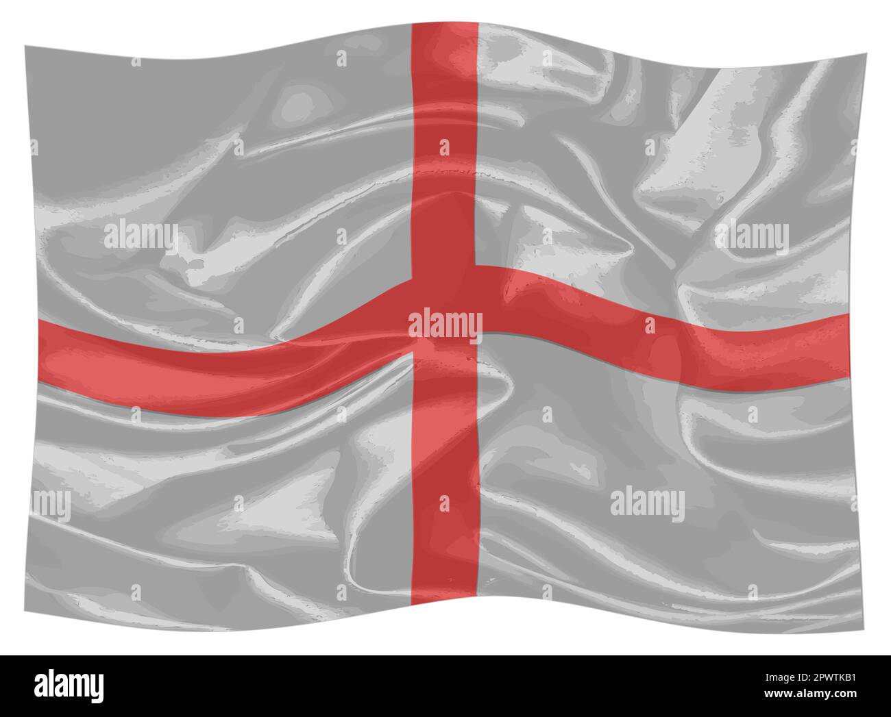 The English flag of Saint George with silk look background waving Stock ...