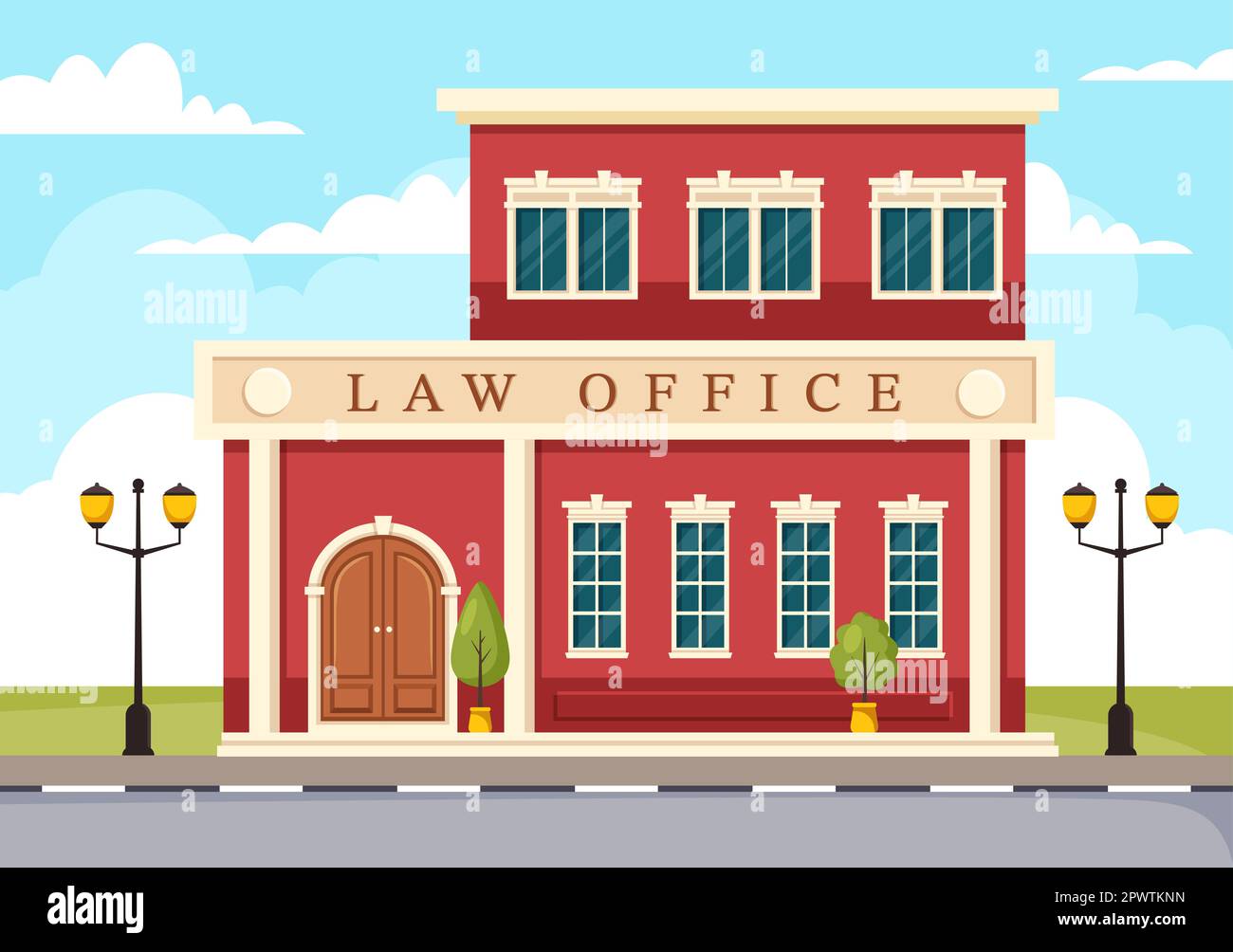 Law Firm Building with Legal Advice, Judgement Education and Lawyer ...