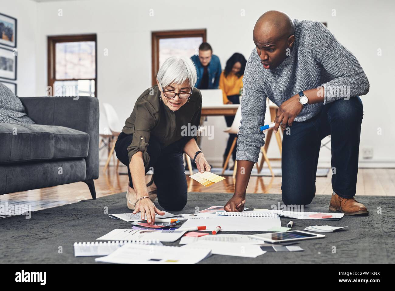 This setup is simple but effective. Full length shot of two ...