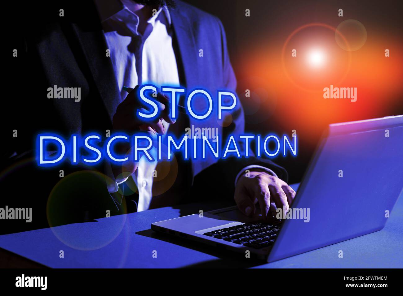 Text caption presenting Stop Discrimination, Business overview Prevent ... Text caption presenting Stop Discrimination, Business overview Prevent ...