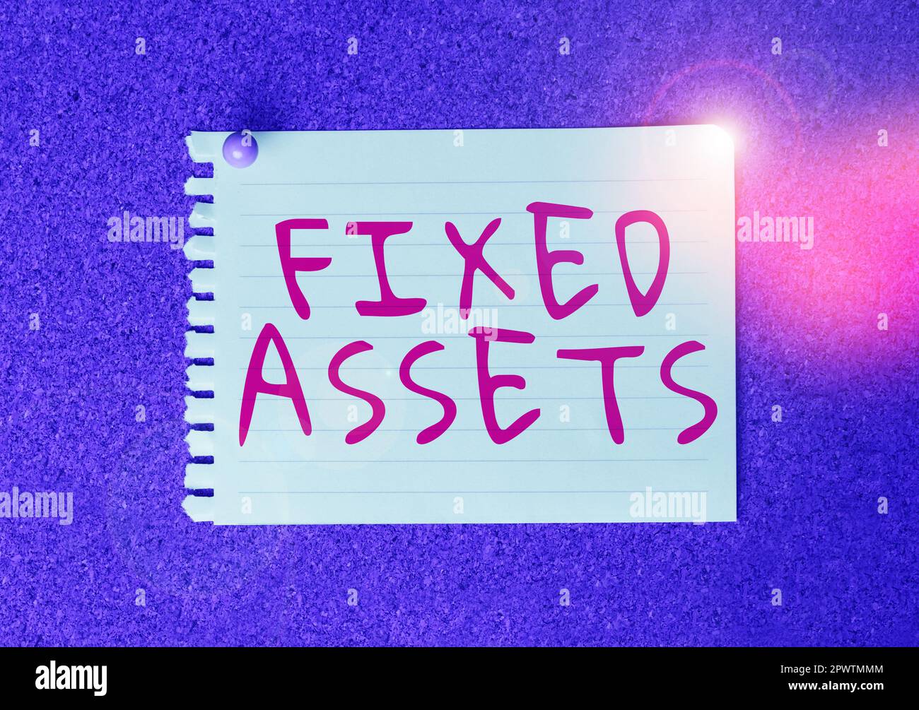 Text showing inspiration Fixed Assets, Word for long-term tangible ...