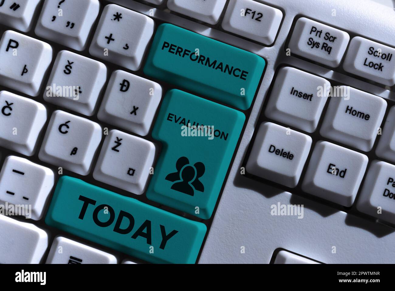 Text Sign Showing Performance Evaluation Word For The Development And