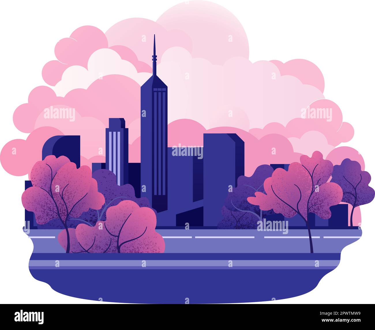 Buildings City Scape Background Cartoon Skyline Stock Vector Image ...