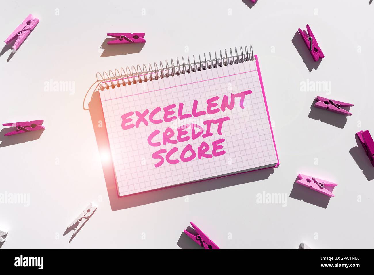 Conceptual caption Excellent Credit Score, Word for person's report of ...