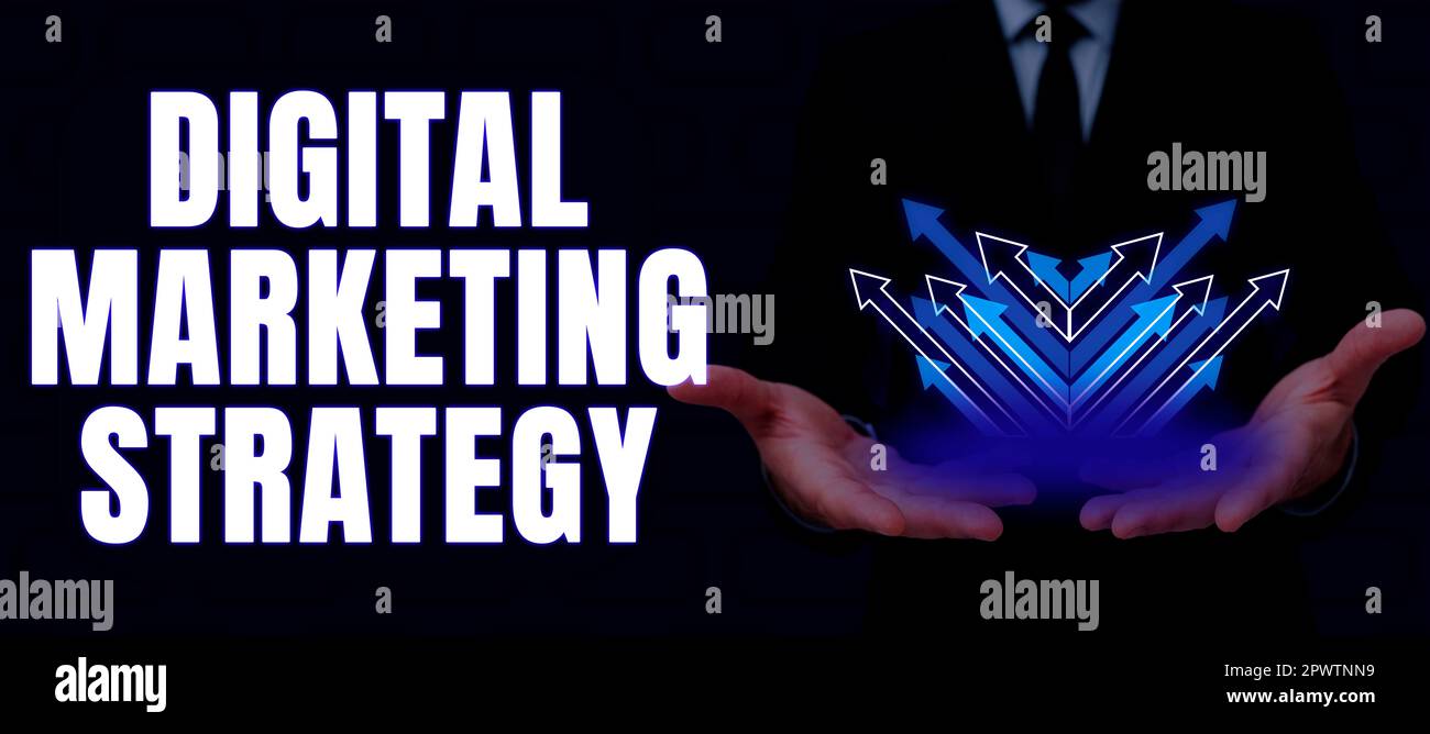 Text caption presenting Digital Marketing Strategy, Business showcase ... Text caption presenting Digital Marketing Strategy, Business showcase ...