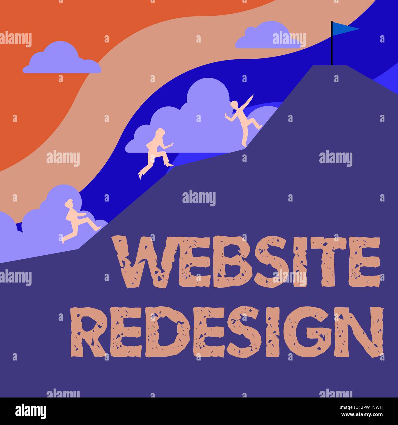 Text showing inspiration Website Redesign, Word Written on modernize ...