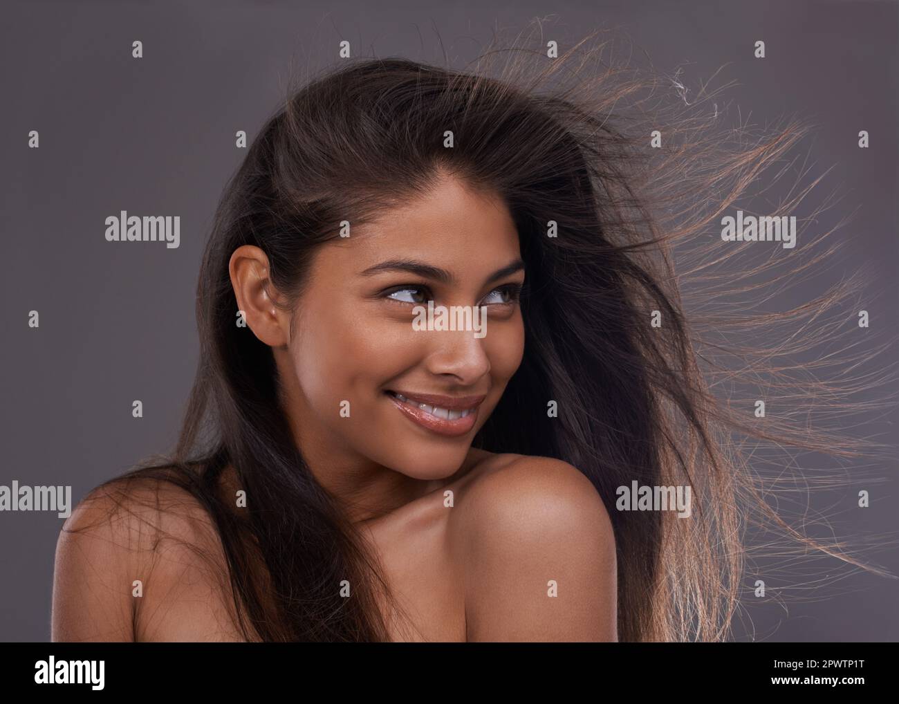 Shes feeling bright and breezy. an attractive young woman with ...