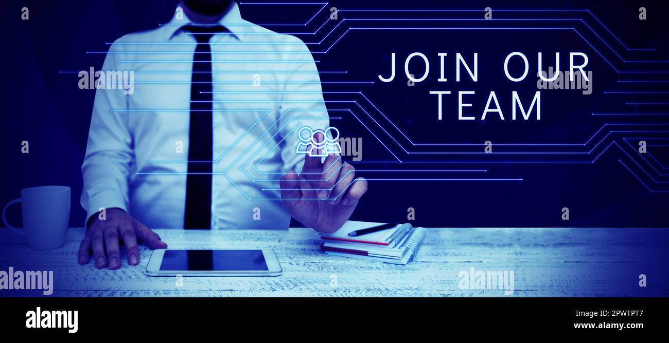 Text showing inspiration Join Our Team, Business approach Allied ... Text showing inspiration Join Our Team, Business approach Allied ...
