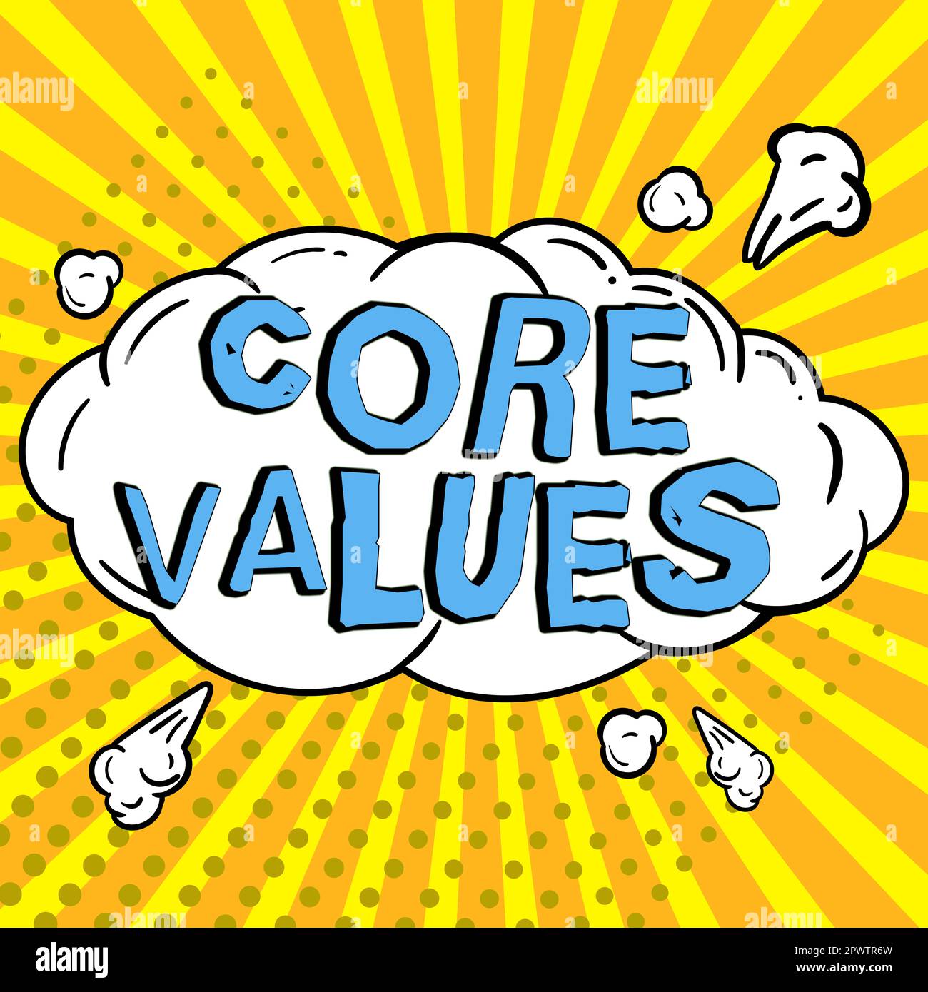 Conceptual display Core Values, Word for belief person or organization ...