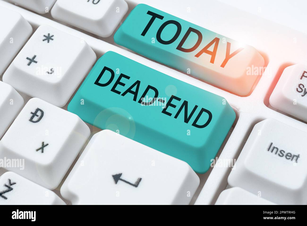 Conceptual display Dead End, Concept meaning reaching limit of road or ...