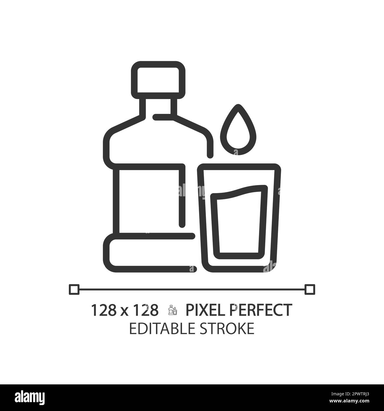 Water pixel perfect linear icon Stock Vector Image & Art - Alamy