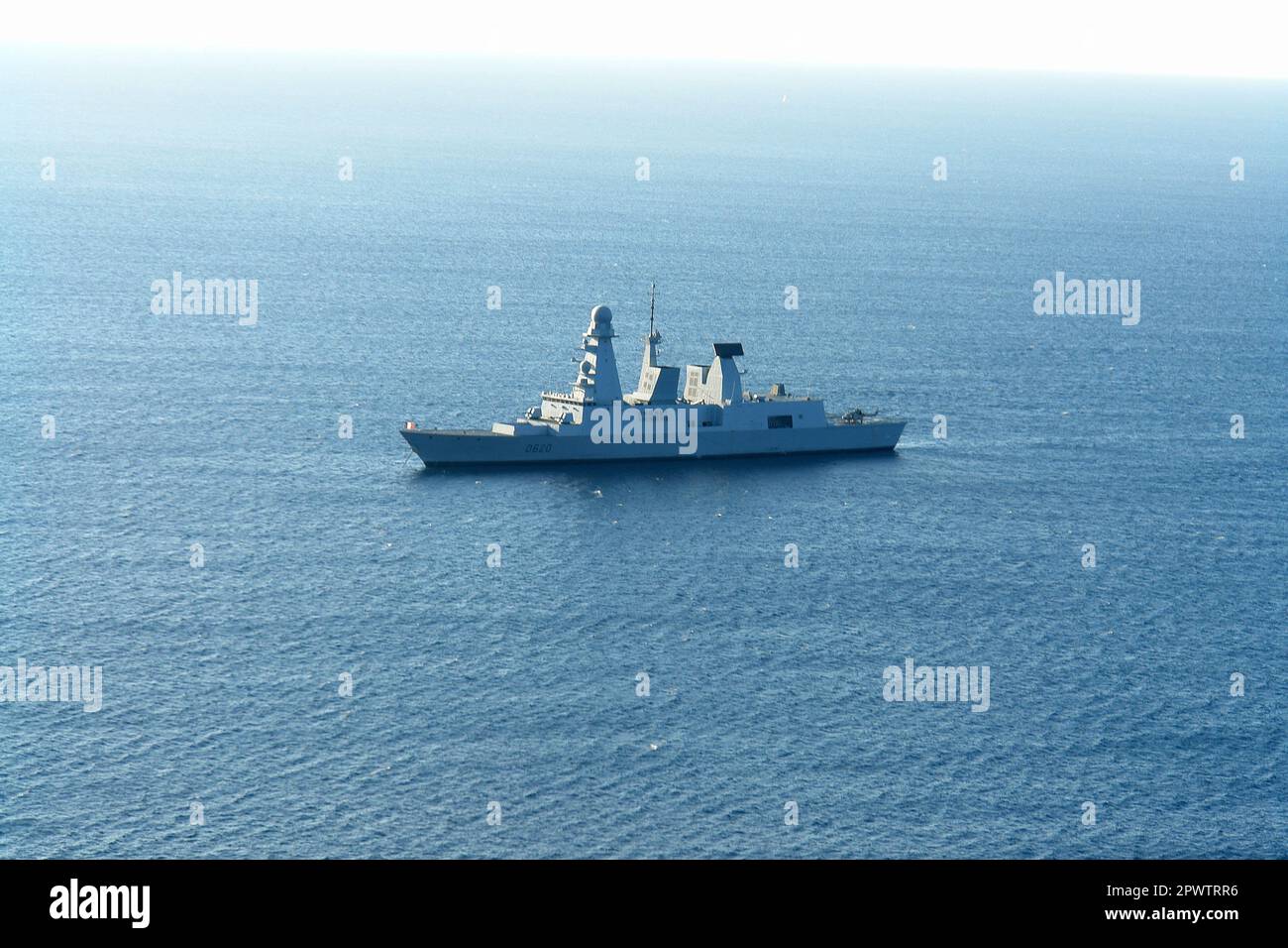 Anti-aircraft frigate Forbin of the French Navy in exercises Stock ...