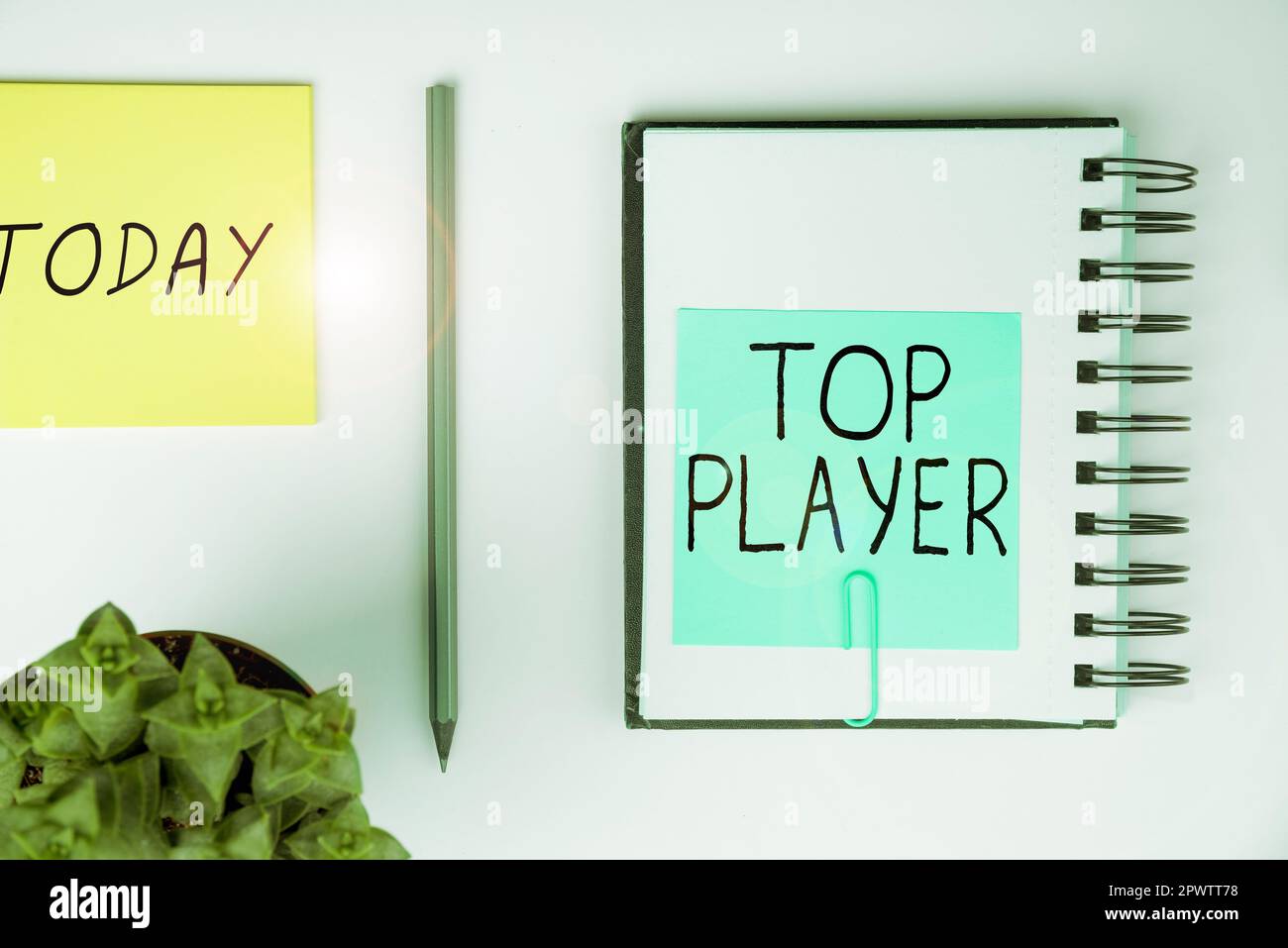 Hand writing sign Top Player, Word Written on being best in sports game ...