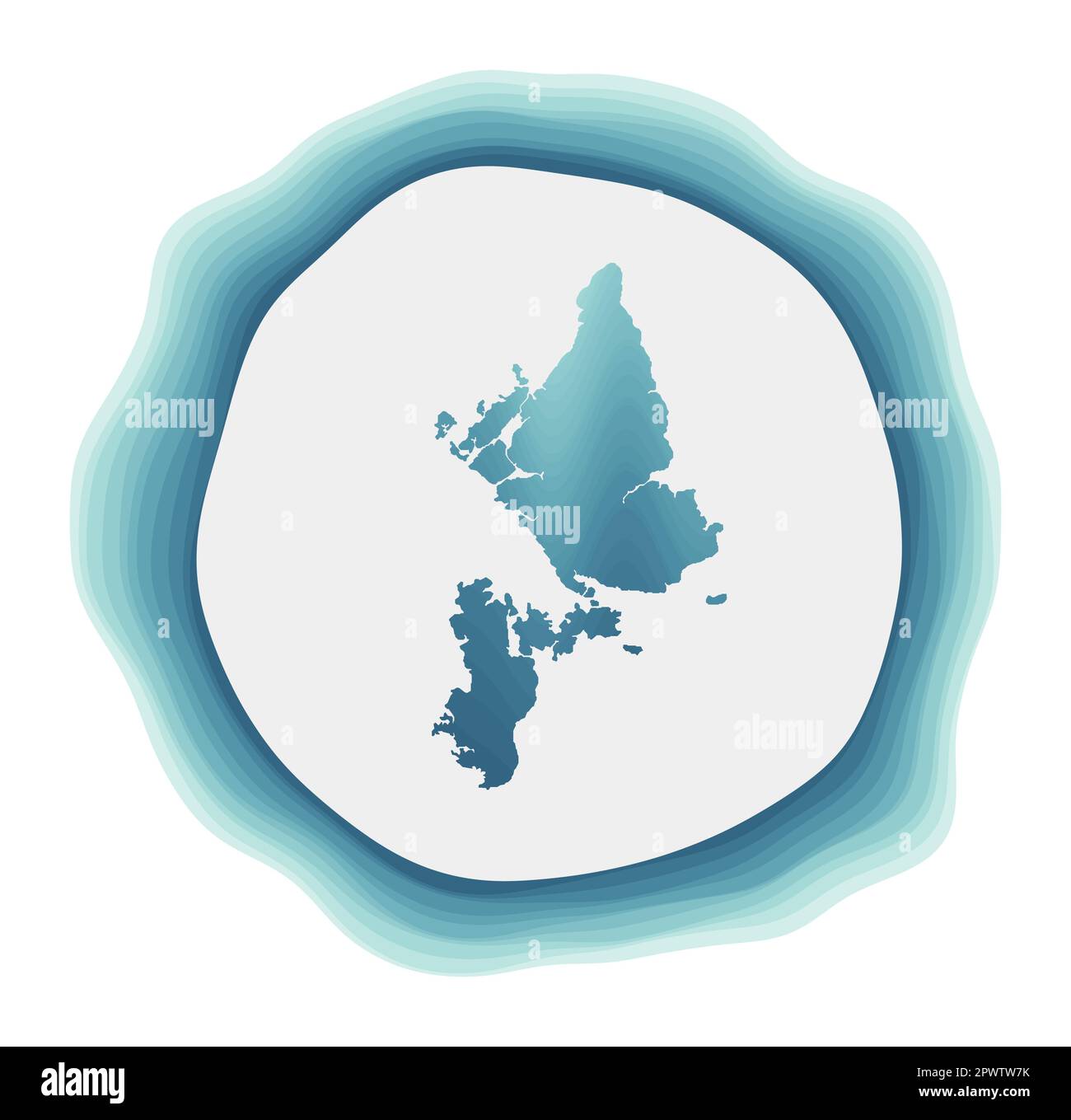Siargao logo. Badge of the island. Layered circular sign around Siargao ...