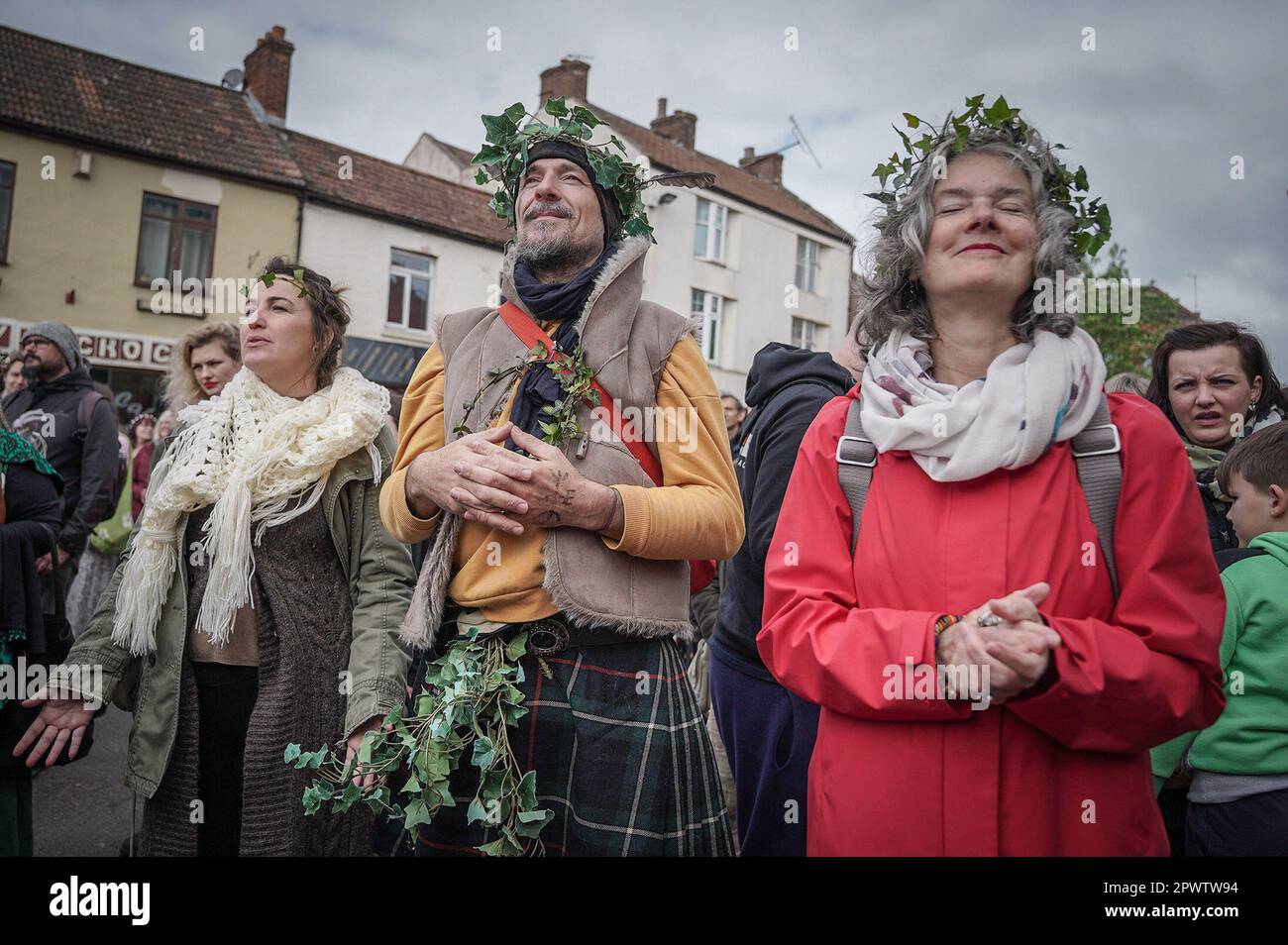 Glastonbury, UK. 1st May 2023. Beltane Celtic festival celebrations on ...