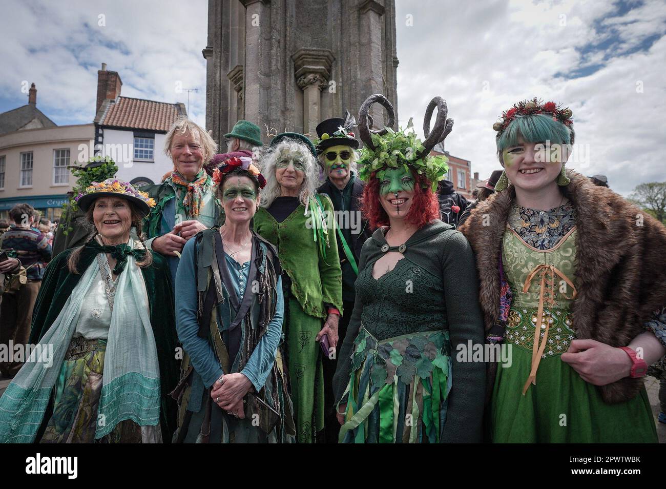 Glastonbury, UK. 1st May 2023. Beltane Celtic festival celebrations on ...