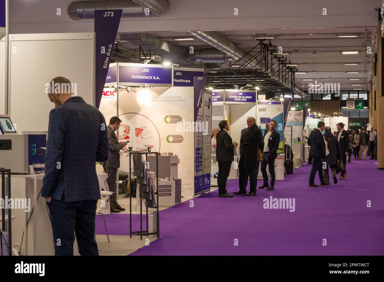 Paris Pharmapack 2023 by CPHI, interior exhibition hall of Paris Expo ...
