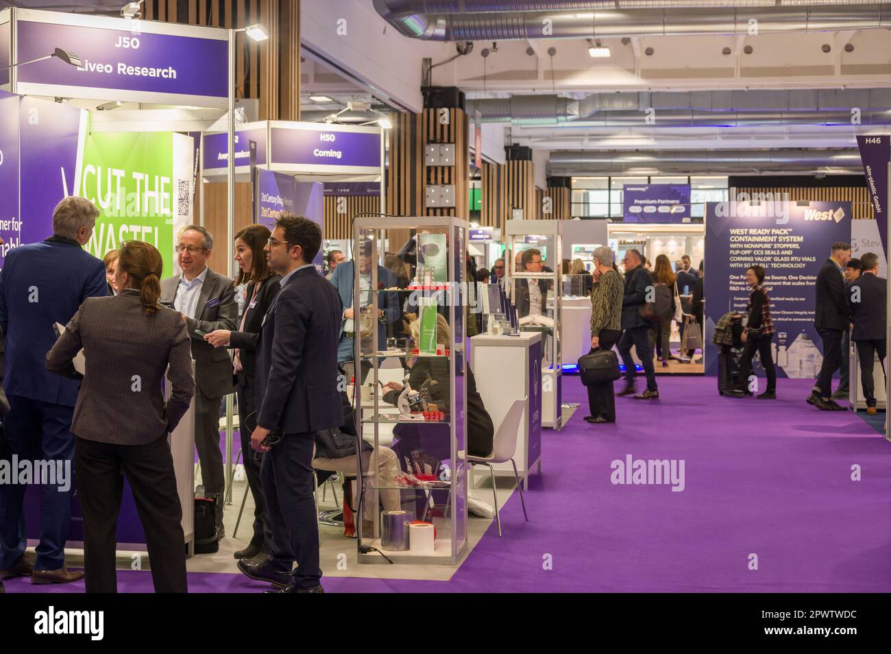 Paris Pharmapack 2023 by CPHI, interior exhibition hall of Paris Expo ...