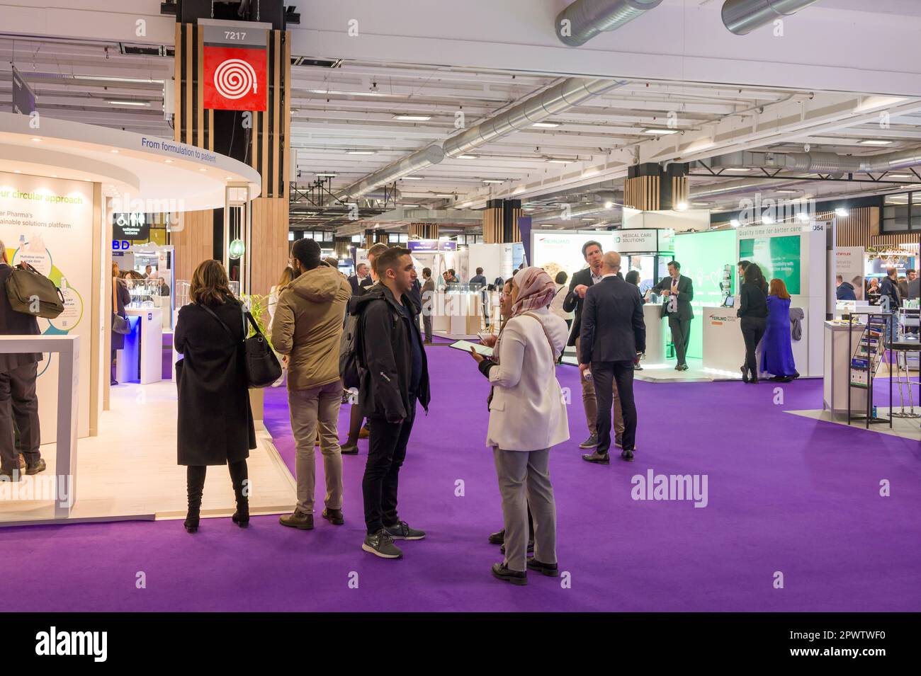 Paris Pharmapack 2023 by CPHI, interior exhibition hall of Paris Expo ...