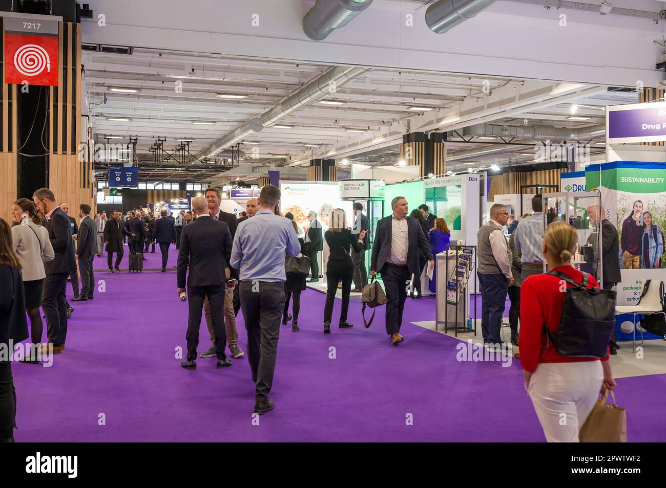 Paris Pharmapack 2023 by CPHI, interior exhibition hall of Paris Expo ...