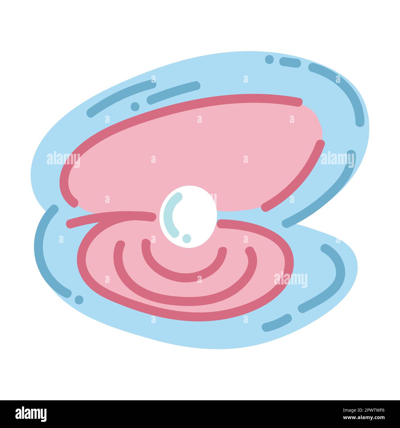 Scallop shell beach open Stock Vector Images - Alamy