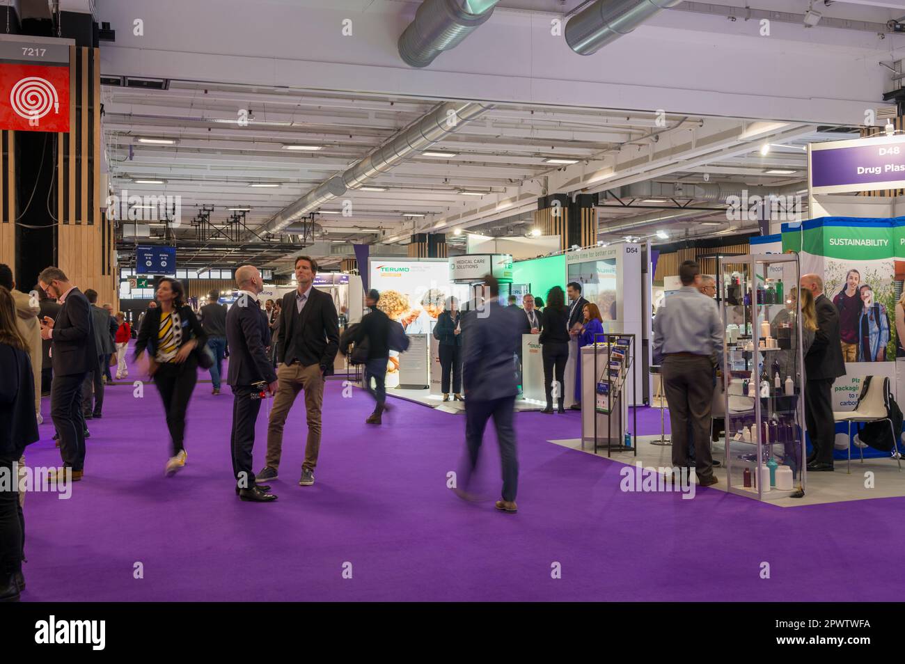 Paris Pharmapack 2023 by CPHI, interior exhibition hall of Paris Expo ...