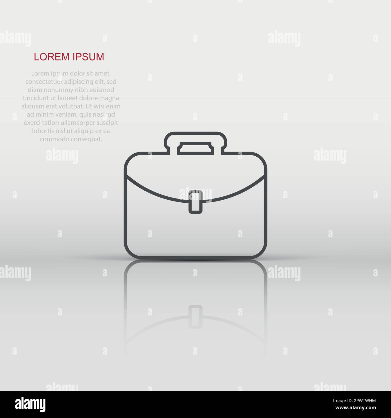 Vector suitcase icon in flat style. Luggage sign illustration pictogram ...